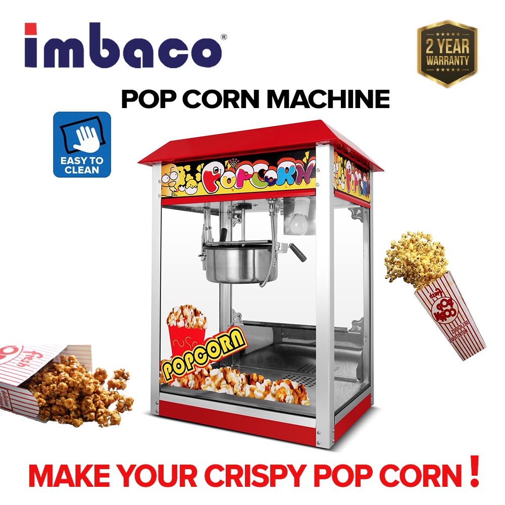 Imbaco Commercial Popcorn Machine 8oz Electric 1500W | Commercial ...