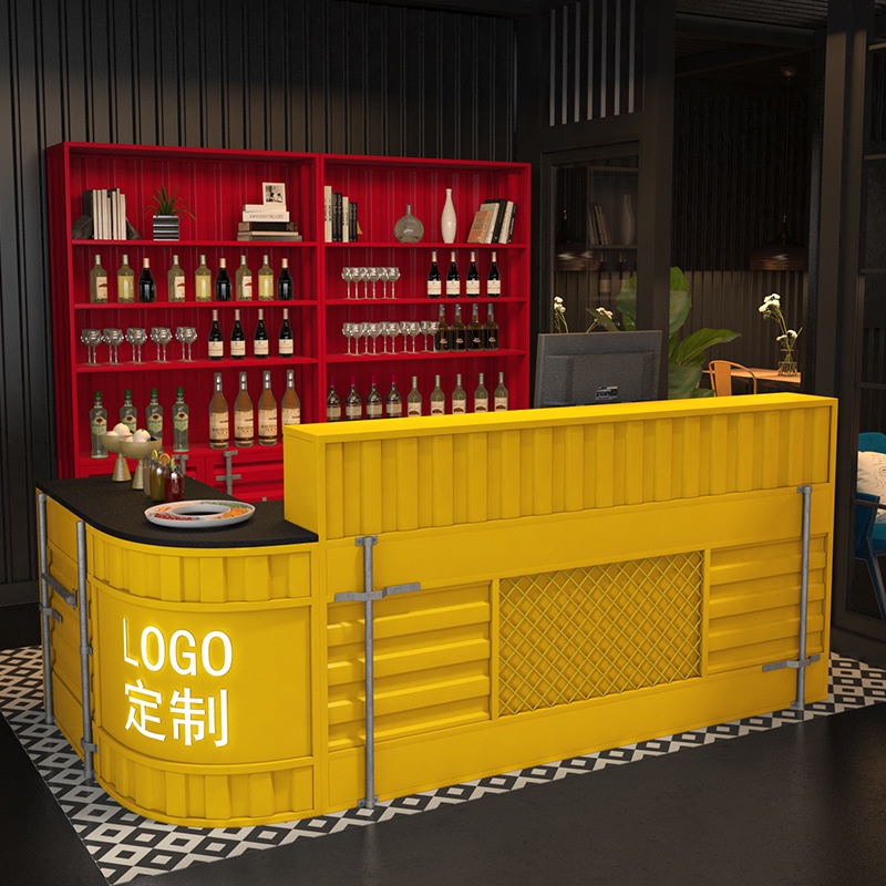 HY@ Retro Industrial Style Bar Counter Cashier Restaurant Retro Multi ...