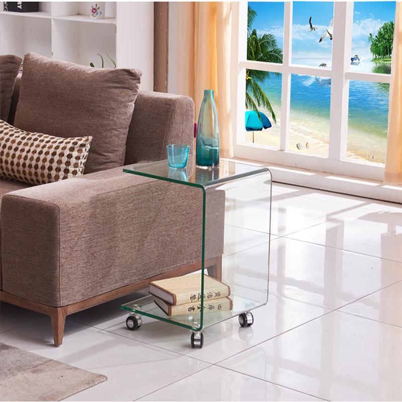 Get 7% coupon+gift】odern Mobile Glass of Corner Table Sofa Side Cabinet ...