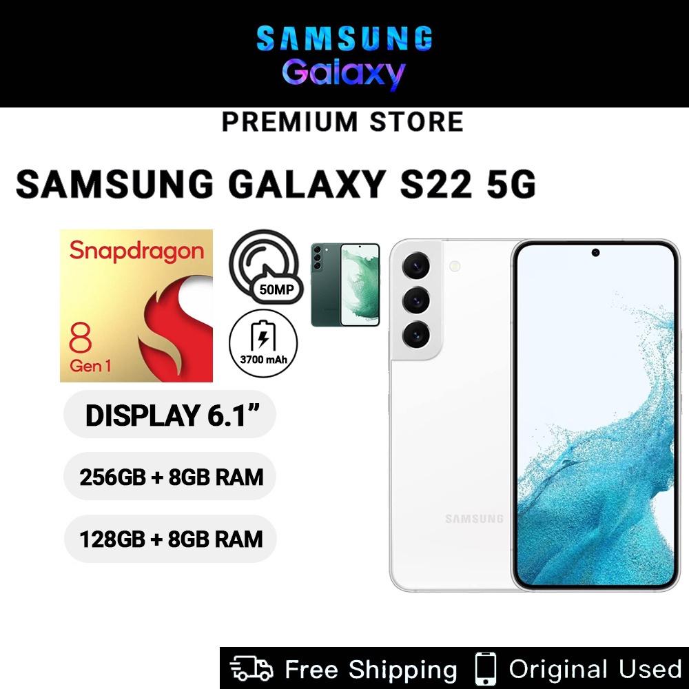 Original Used SAMSUNG Galaxy S22 5G 256GB + 8GB RAM 50MP 6.1 inch ...