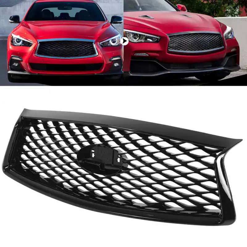 Car Front Bumper Mesh Grille Grill Replacement Gloss Black for Eau ...