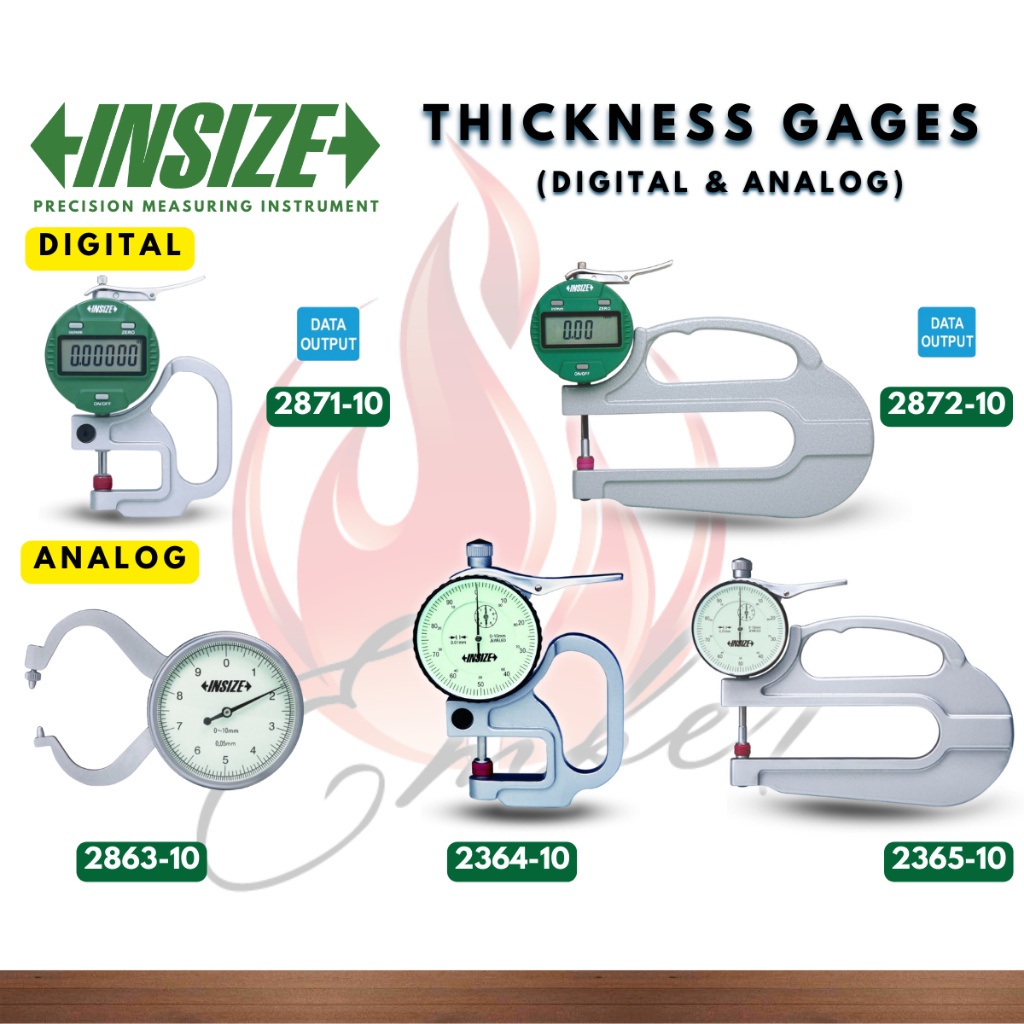 INSIZE Thickness Gages With Digital/Analog (0-10mm) | Shopee Malaysia