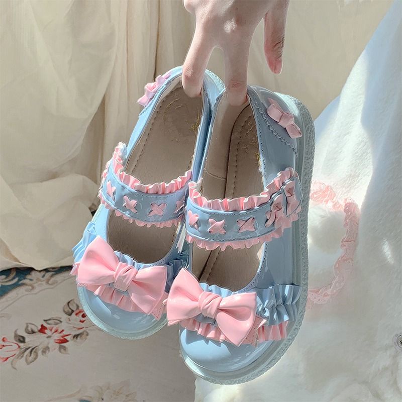 Soft Cute Cute Sweet lo Shoes Lolita Shoes Round Toe JK Small Leather ...