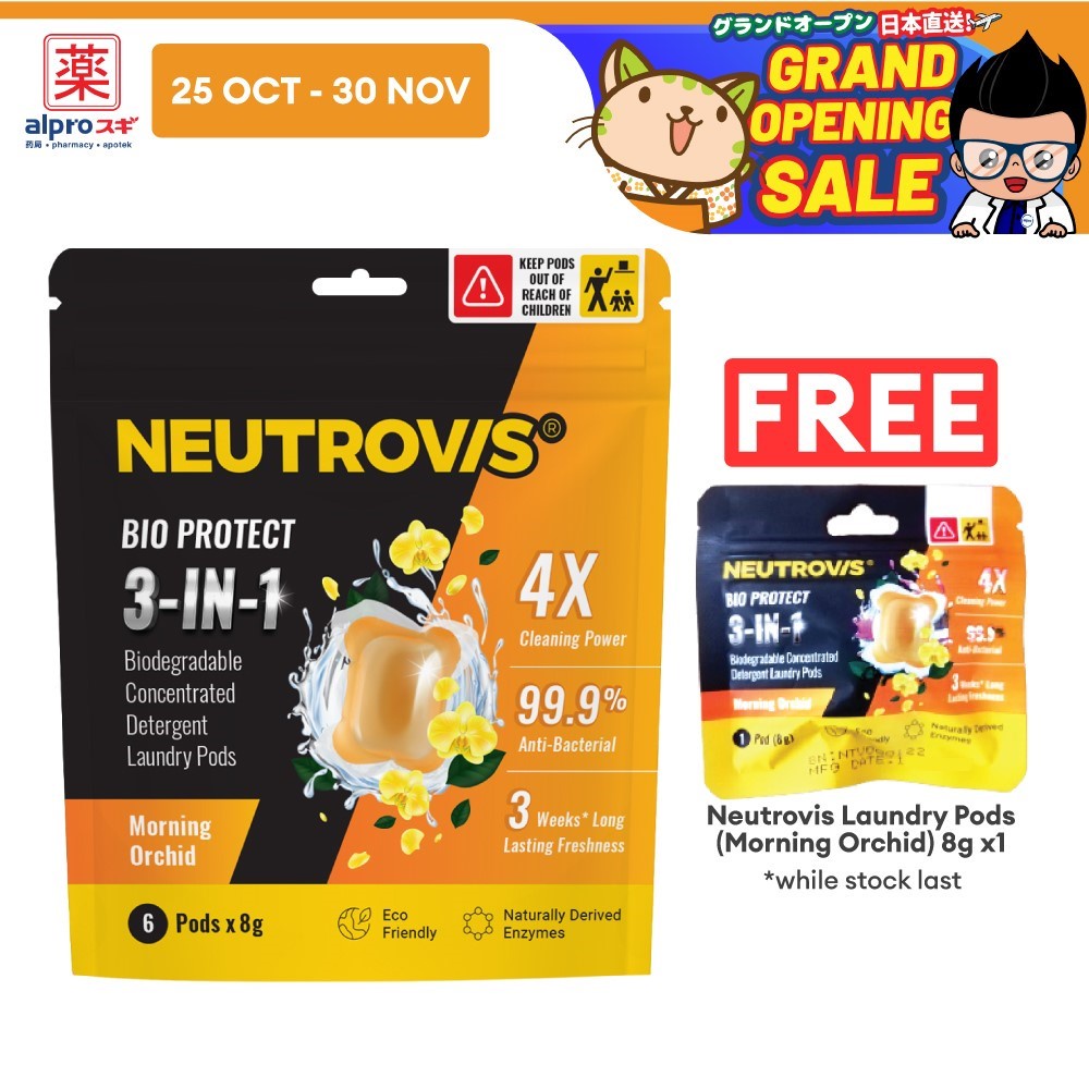 Neutrovis 3 In 1 Laundry Pods 8g (6s) | Shopee Malaysia