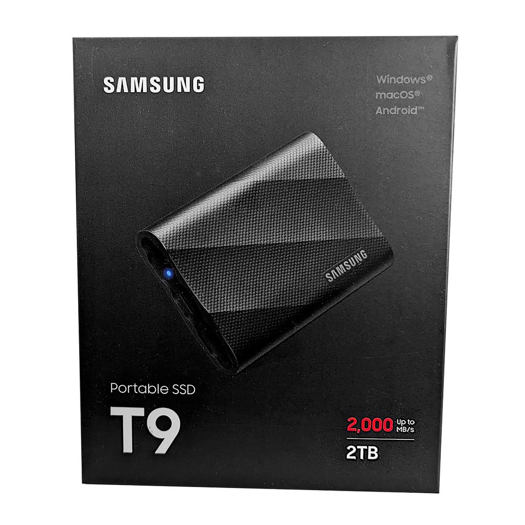 Samsung 2TB T9 Portable SSD (Black) MU-PG2T0B - USB 3.2 Gen 2x2, up to 2000MB/s | Shopee Malaysia