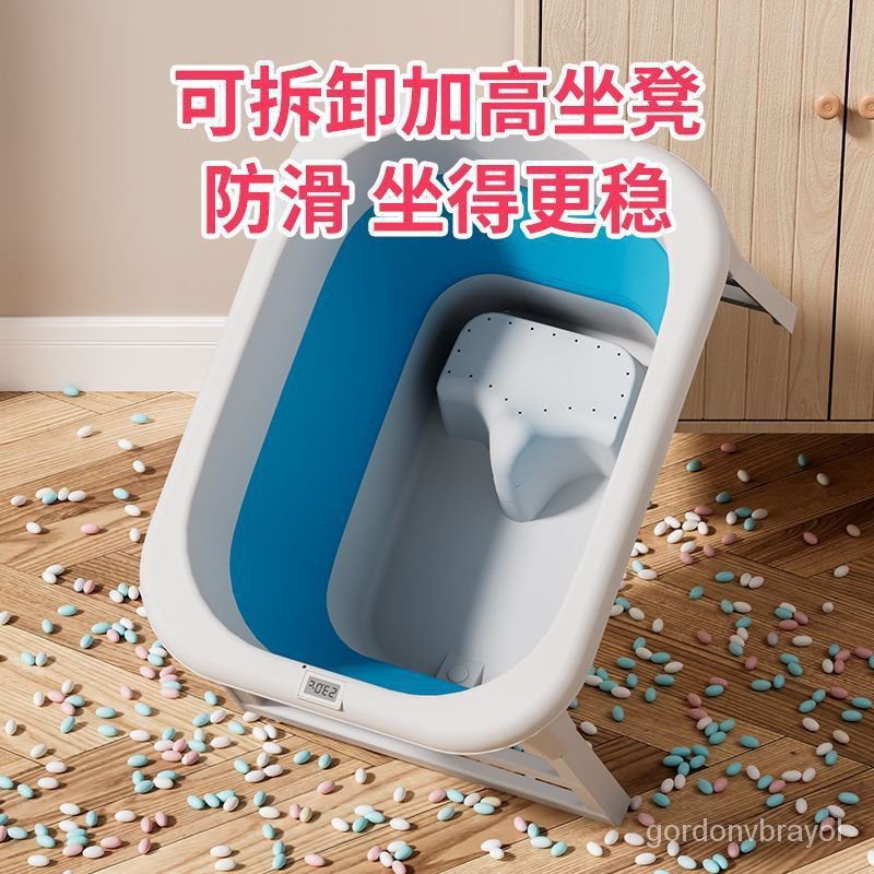 Get 7% coupon+gift】ren's Bath Bucket Baby Bath Barrel Foldable Baby ...