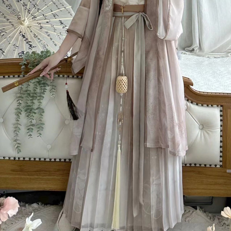 Lotus Song Dynasty-Made Hanfu Female Improved Changkan Temple Daily ...