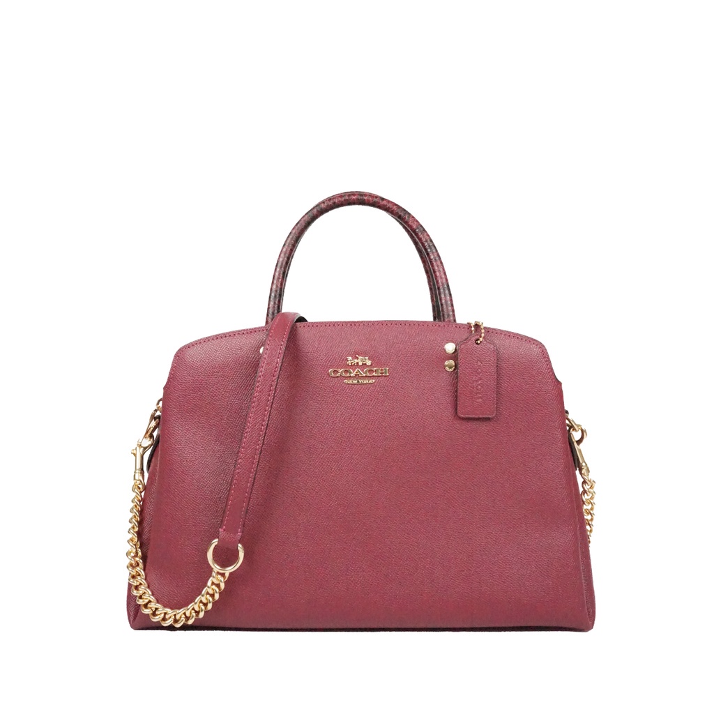 Coach C7282 Lillie Carryall In Black Cherry Multi | Shopee Malaysia