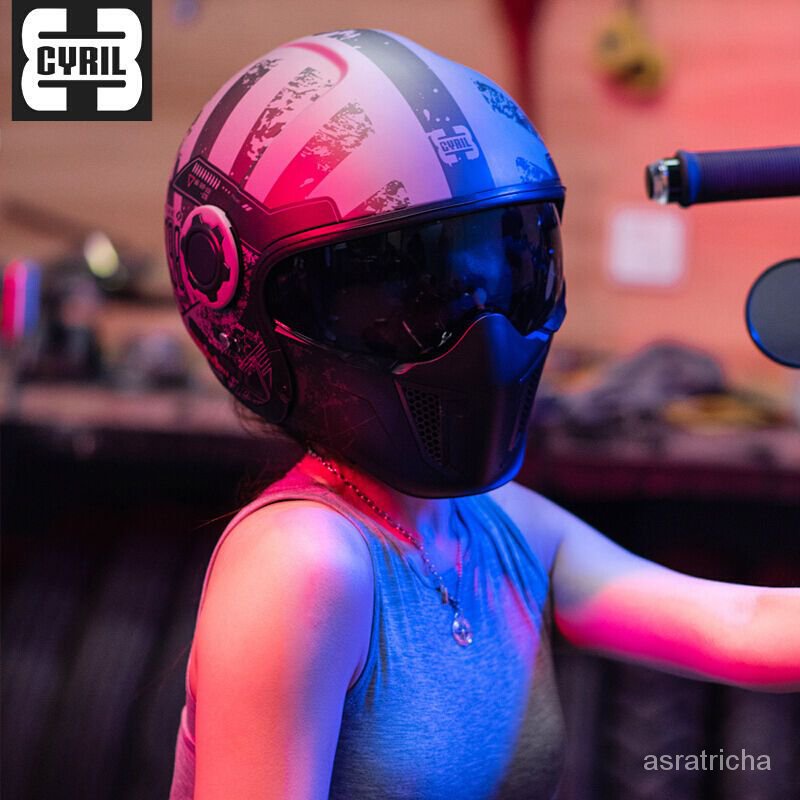 Get 7% coupon+gift】Selo Retro Motorcycle Helmet Men's and Women's ...