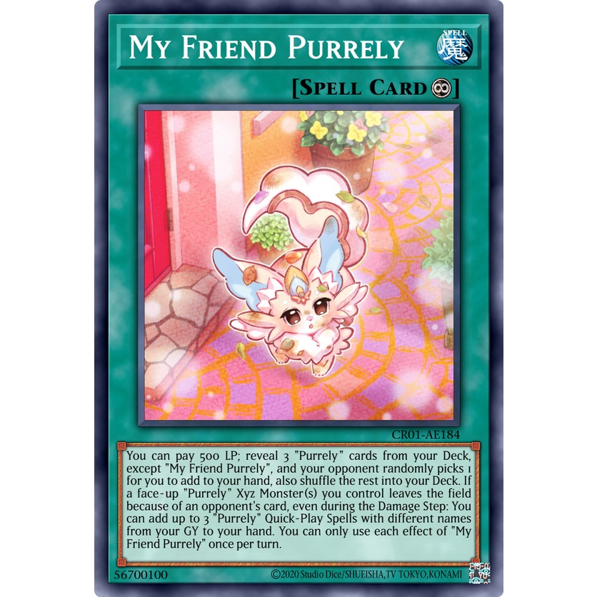 [ 梦悠卡牌 ] 游戏王 亚英 CR01-AE184(SR)My Friend Purrely(我的纯爱妖精朋友) | Shopee Malaysia