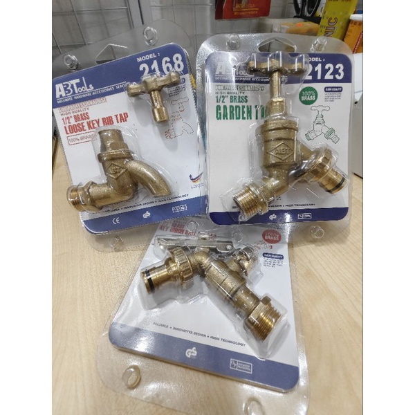 ABTOOLS 1/2'' BUATAN 🇲🇾 BRASS LOOSE KEY BIB TAP GARDEN TAP COPPER WATER ...