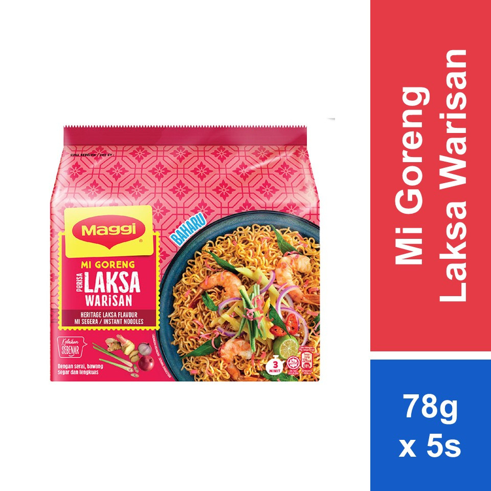 MAGGI Mi Goreng Laksa Warisan (5 x 78g) | Shopee Malaysia