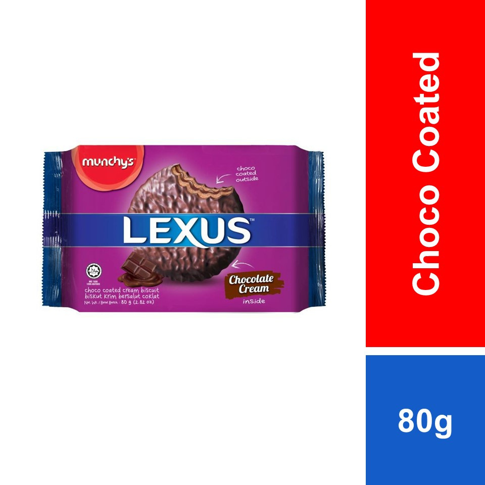 Munchy's LEXUS Choco Coated Biscuits - Chocolate 80g | Shopee Malaysia