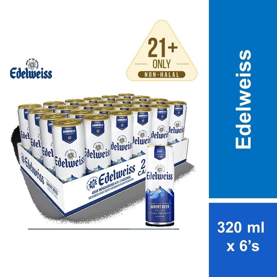 Edelweiss Beer Can 320ml x 24s | Shopee Malaysia