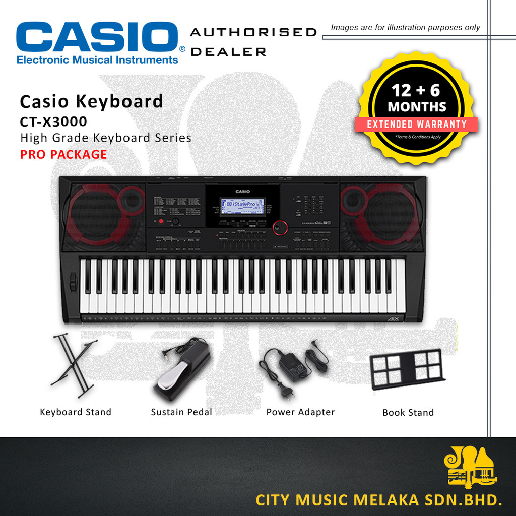 Casio High Grade Keyboard CT-X3000 PRO Package | Shopee Malaysia