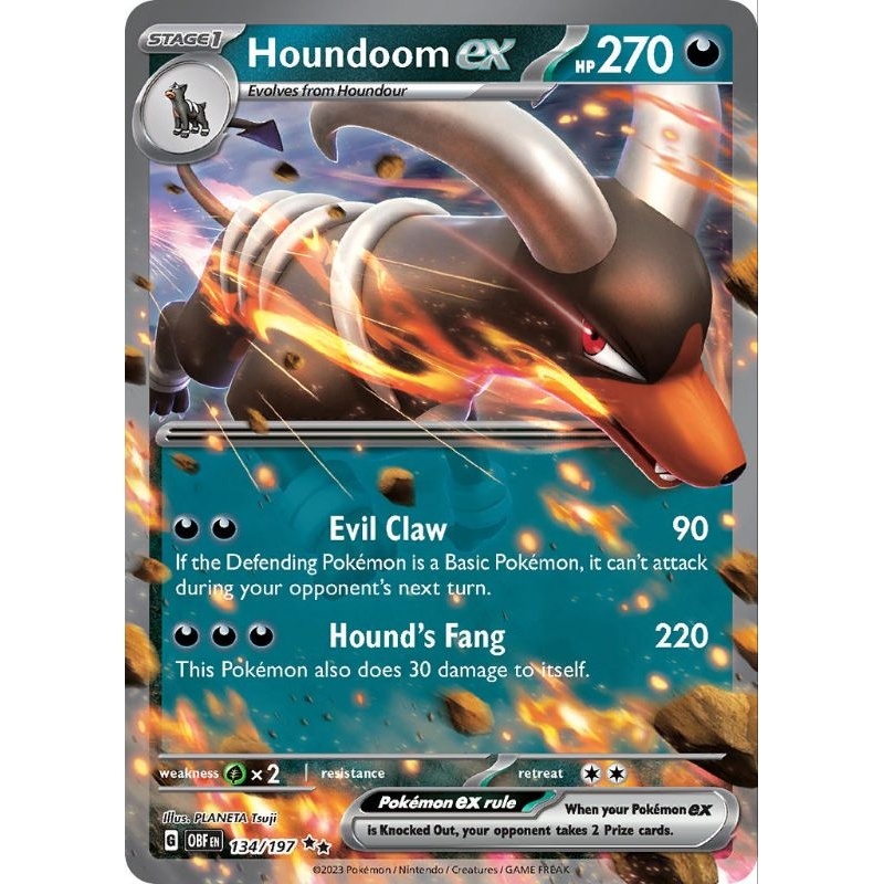 [No.229 / Houndoom EX ] Pokemon card EX Obsidian Flames (*not genuine ...