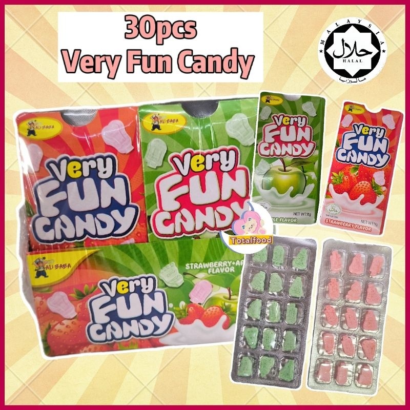 30pcs Ali Very Fun Candy apple and strawberry flavor gula cutie design ...