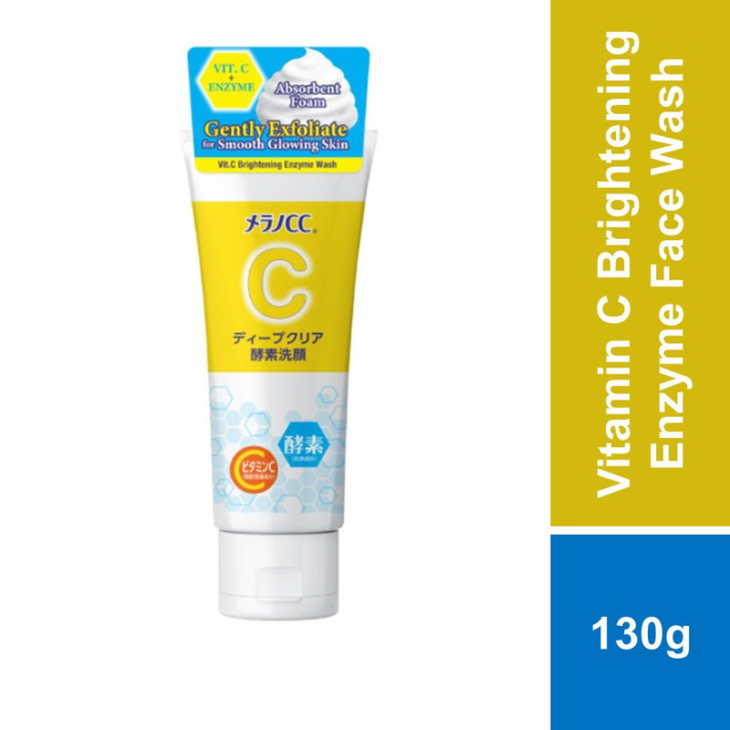 Melano CC Vitamin C Brightening Enzyme Face Wash 130g [Gently Exfoliate ...