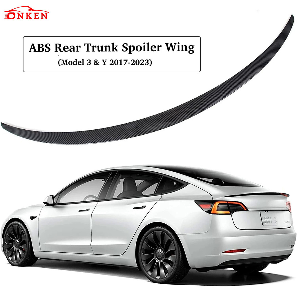 2017-2023 Tesla Model Y Model 3 Rear Spoiler Wings ABS Rear Trunk ...