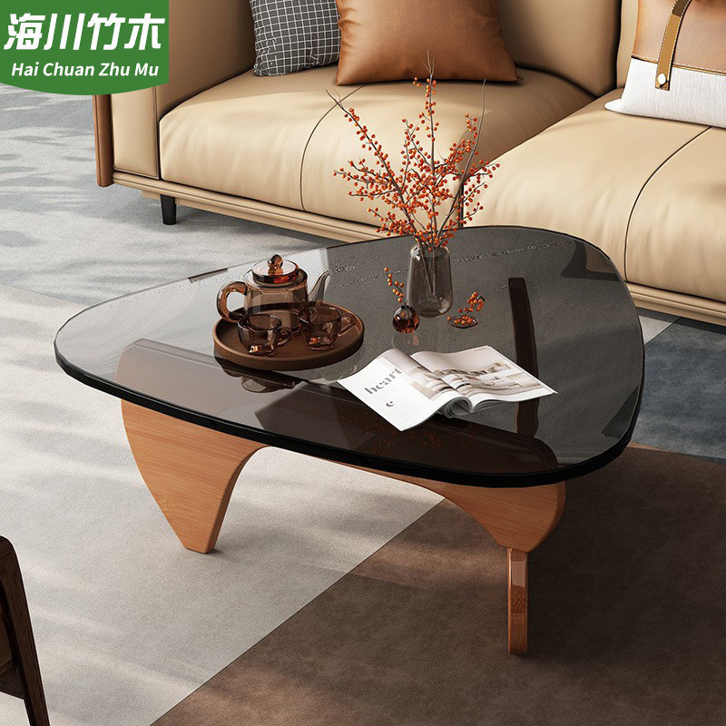 Glass Coffee Table Small Apartment Living Room Home Modern Minimalist ...