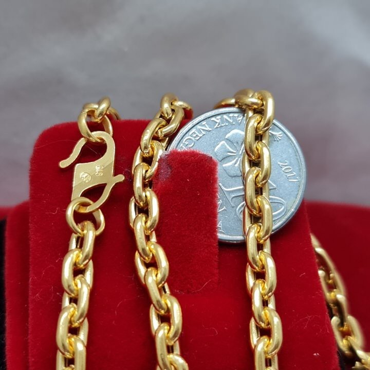 Emas916, R. Leher 0.45cm+ Sauh Hollow Bulat Wanzi Licin Kt 1 Gs 8627 P363 68 45 | Shopee Malaysia