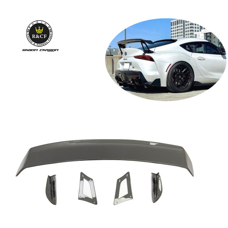 Supra GR A90 A91 MK5 Carbon Fiber Rear High Wing Spoiler Volt style For ...