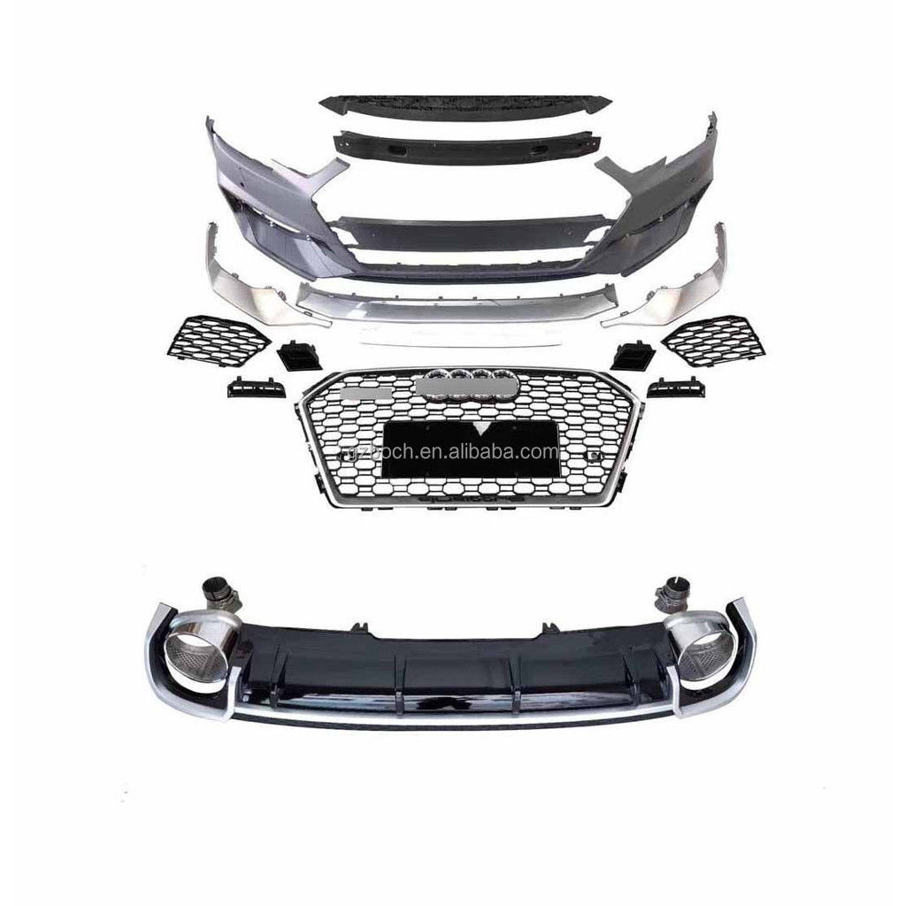 Automotive parts Car bumpers For 2017 2018 2019 Audi A4 S4 upgrade RS4 ...
