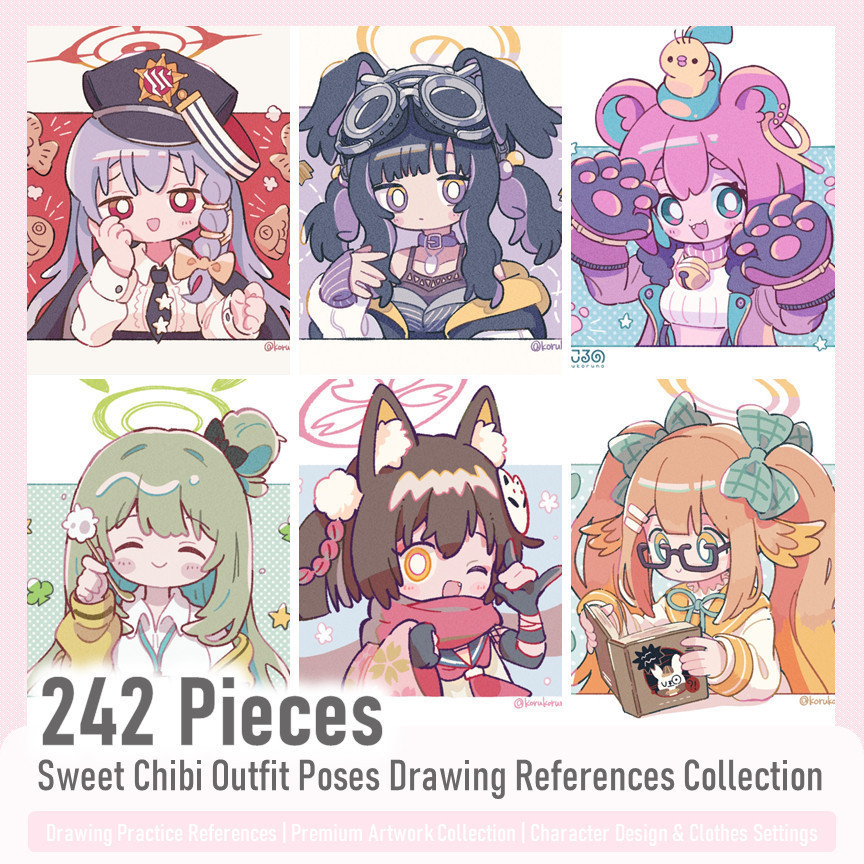 🔥 Drawing References Illustration - Sweet Chibi Outfit Poses References ...