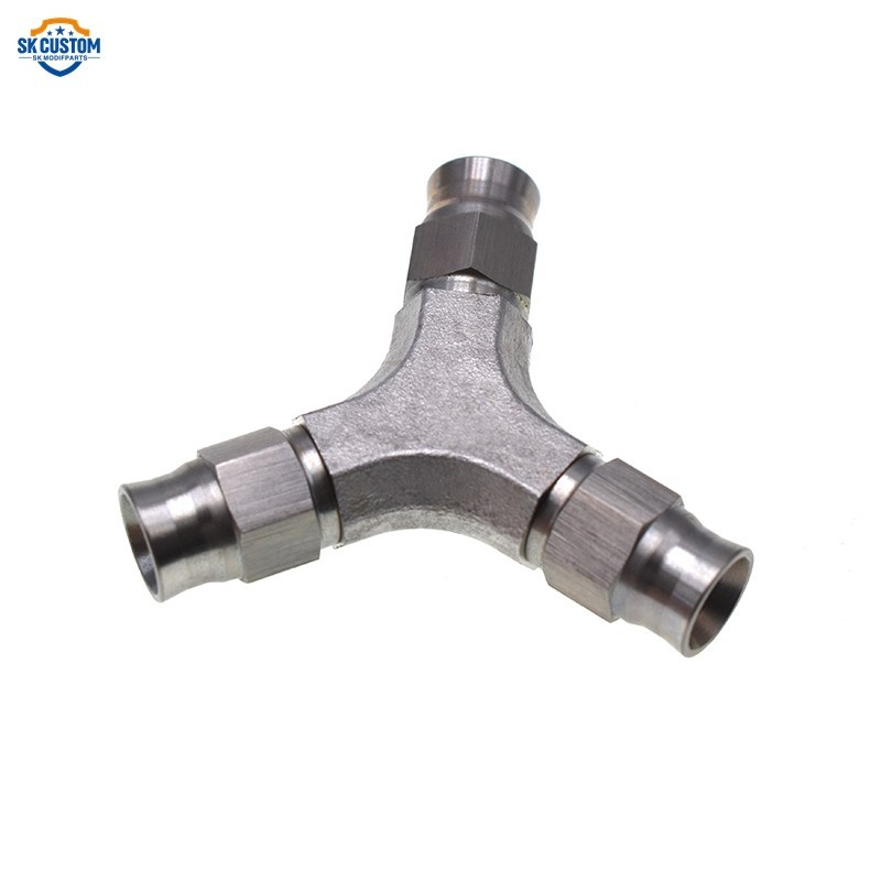SK CUSTOM Stainless Steel 3 Way Divider AN3 AN4 Flare Y Block Brake ...