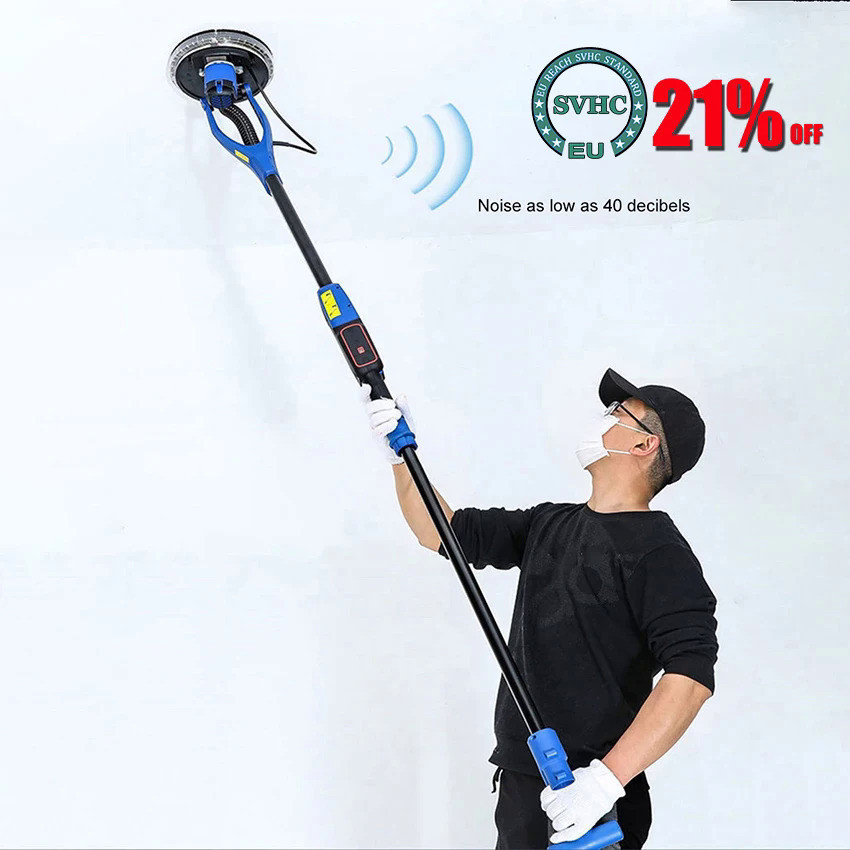 1250W 2.1m Brushless Long Pole Ceiling Grinding Machine Disc Sanding ...