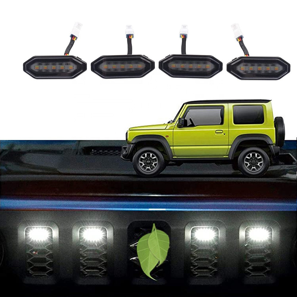 OVOVS Rhombus Decorative Lights White Amber Light LED Front Grille ...