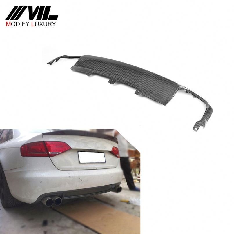 S4 Look Carbon Fiber A4 B8 Rear Diffuser for Audi | Shopee Malaysia