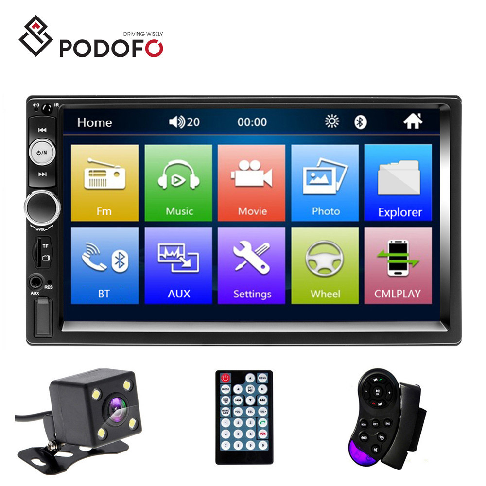 Podofo Double Din Car Stereo Car Radio Auto Radio Car MP5 Player 2 Din ...