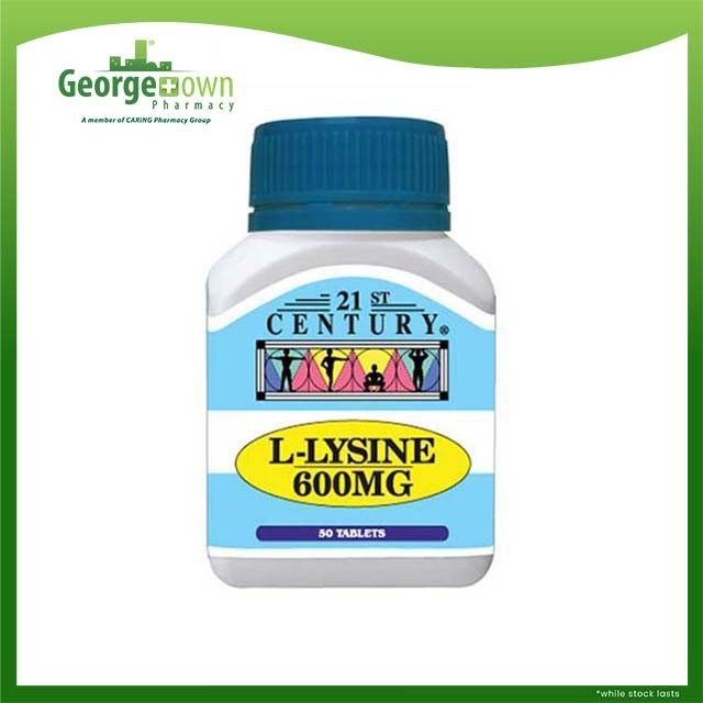 21ST CENTURY L-LYSINE 600MG TABLET 50S | Shopee Malaysia