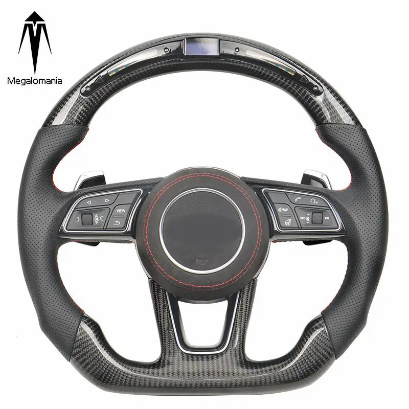 For new B9 Steering Wheel Carbon Fiber for Audi A3 8P A4 B8 A5 A6 C7 A7A8 S3 S5 Can Be Upgraded ...