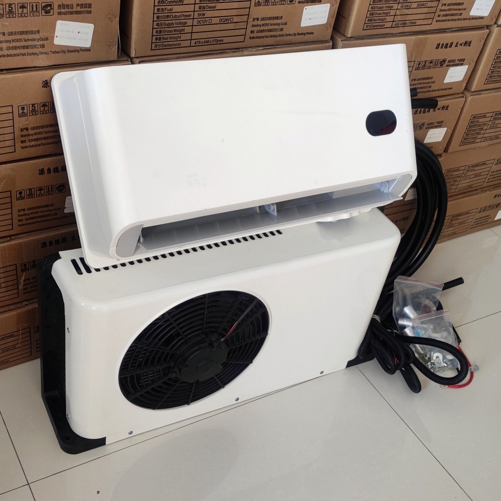 24V Truck Sleeper Parking Cooler AC Kit Car 12v Compressor Electric ...