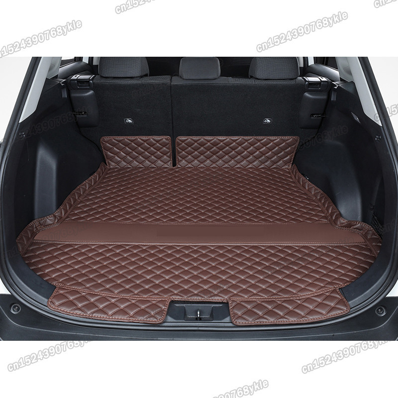 leather car trunk mat cargo liner rear boot cover for toyota rav4 2019 ...