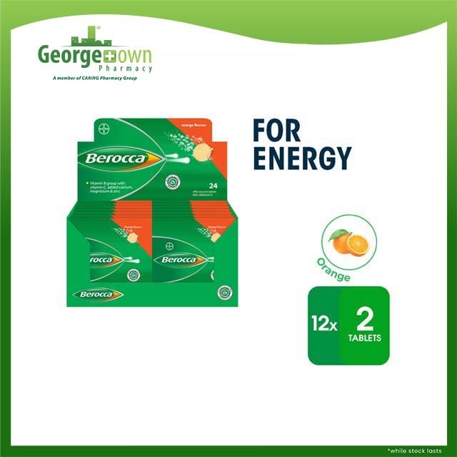 BEROCCA ORANGE FLAVOUR EFFERVESCENT TABLET 12’s x 2 | Shopee Malaysia