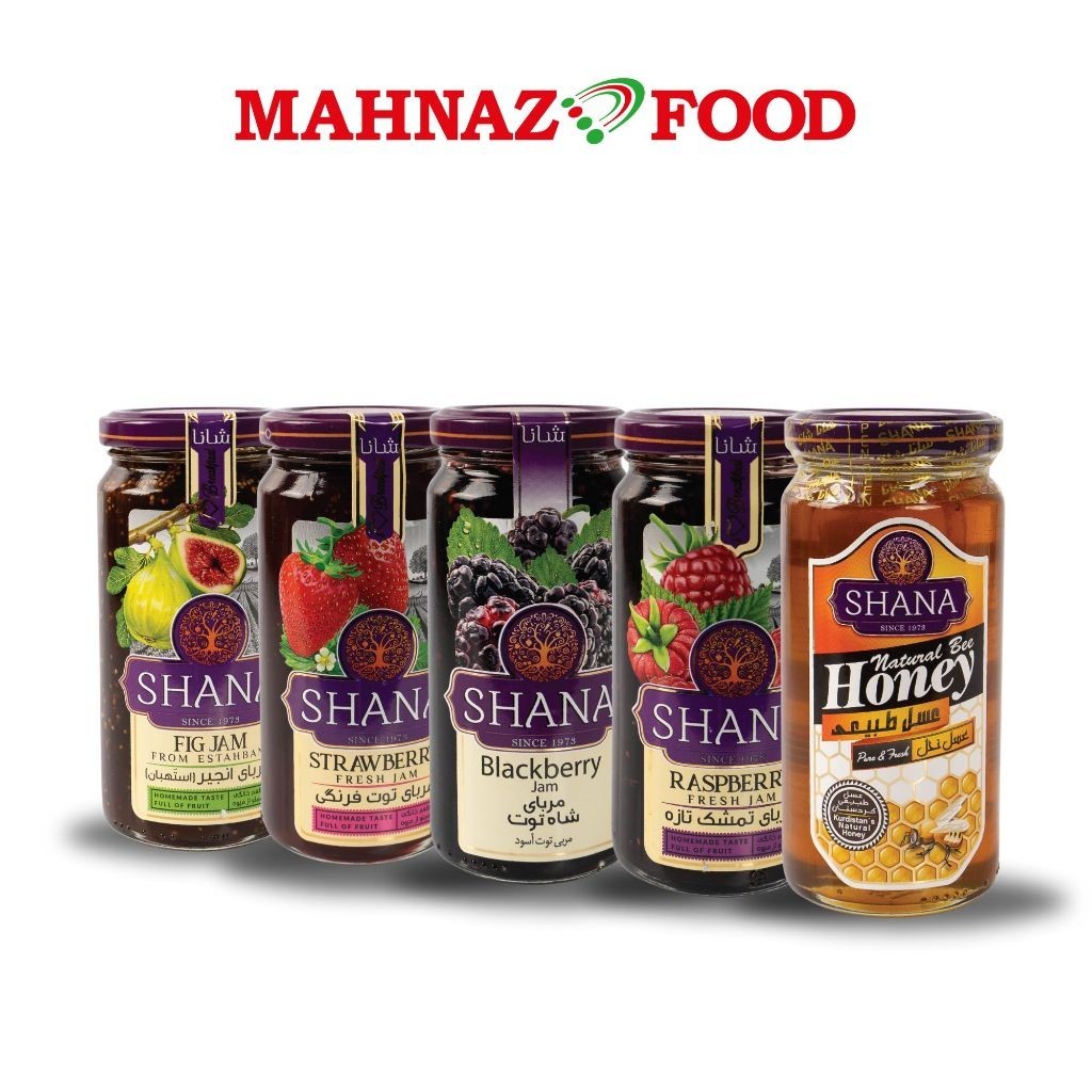MAHNAZ FOOD - SHANA Spread Fresh Fruit Jam 310G Strawberry, Honey ...