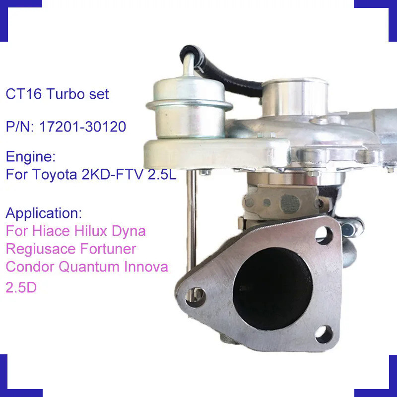 CT16 turbo turbocharger set 17201-30120 for Toyota Hiace Hilux Dyna ...