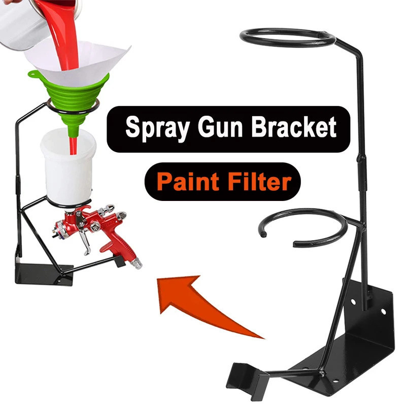 Steel Spray Gun Holder , Paper Funnel Holder, Home Car Paint Spray Gun ...