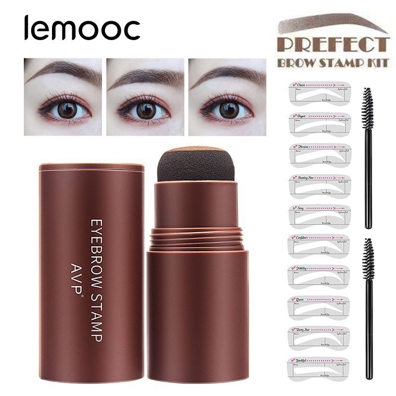 Eyebrow Stamp Shaping Kit Brow Powder Stamp Makeup Eyebrow Artifact ...