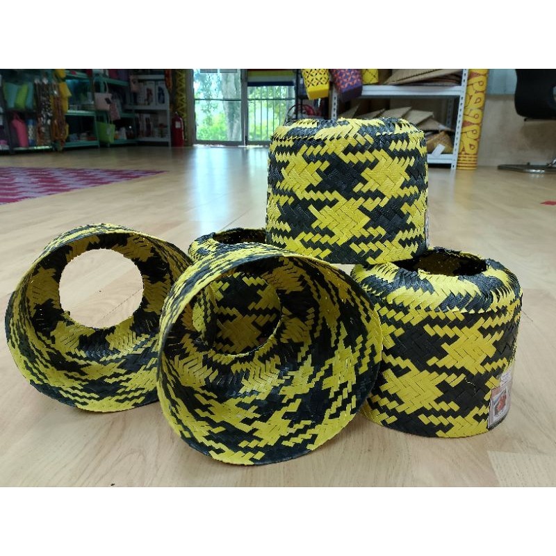 Topi tanggi...corak kuning hitam.(ready stock) | Shopee Malaysia