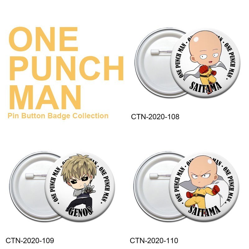 One Punch Man Japan Anime Cute Cartoon Pin Button Badge 58mm | Shopee ...
