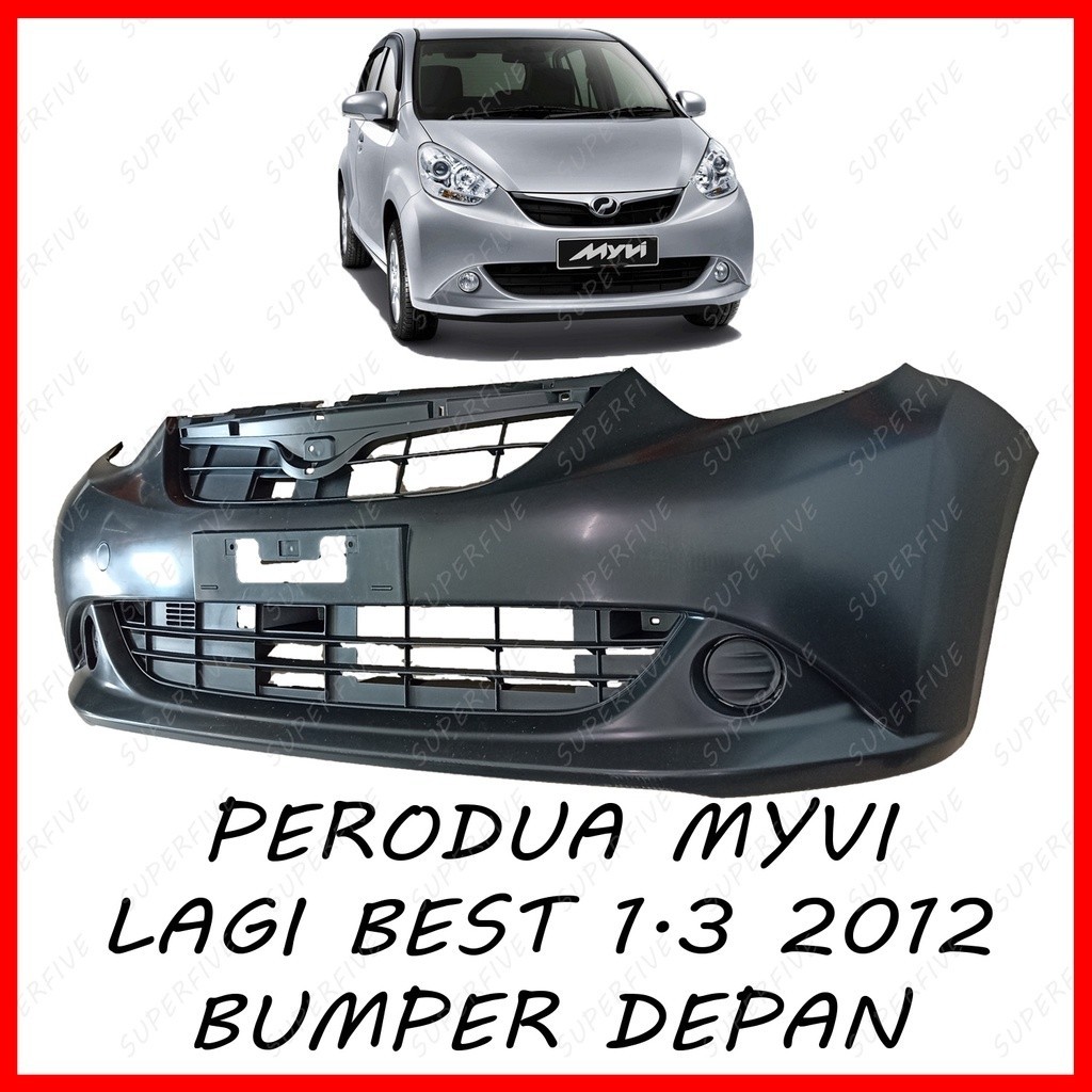 PERODUA MYVI LAGI BEST 1.3 2012 FRONT BUMPER / BUMPER DEPAN | Shopee ...