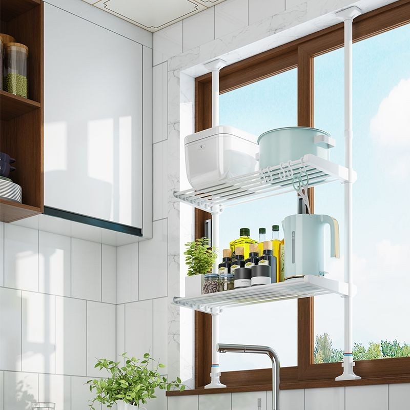 JY-H/Windowsill Storage Rack Kitchen Window Storage Rack Hanging Rod ...