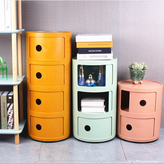 Get gifts/JY-H/Round Storage Cabinet Bedroom Bedside Table Gap Storage ...