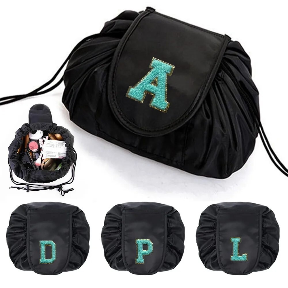 Drawstring Cosmetic Bag Organizer Travel Toiletry Storage Shoulder Bag ...