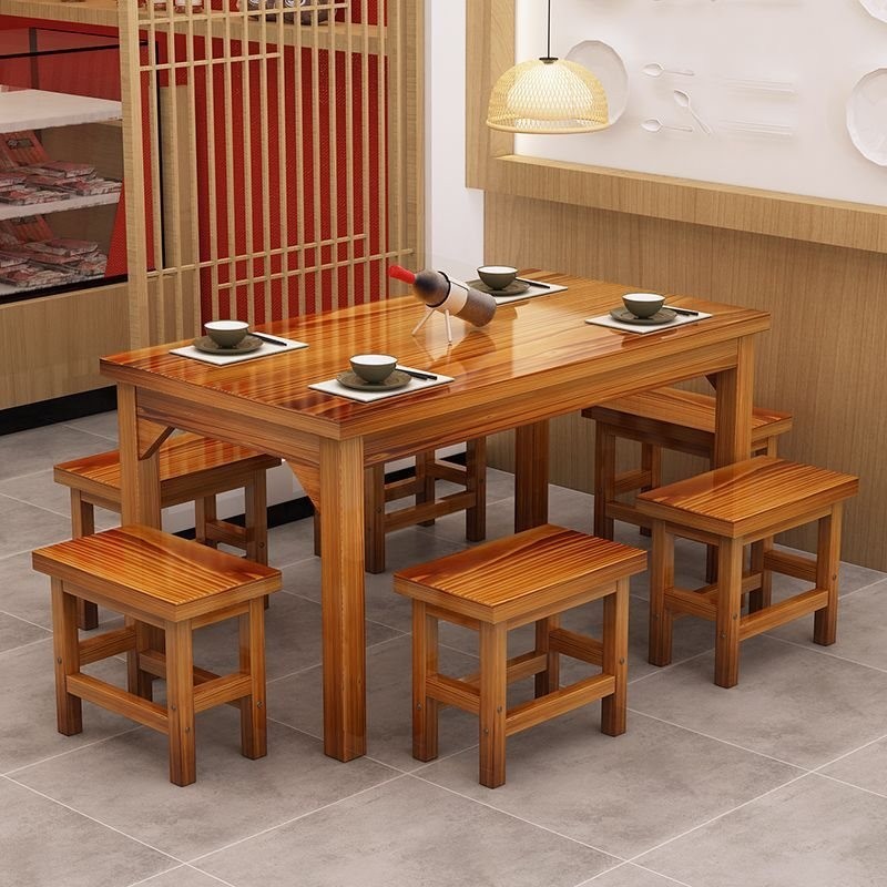JY-H/Solid Wood Commercial Restaurant Dining Tables and Chairs Set Fast ...