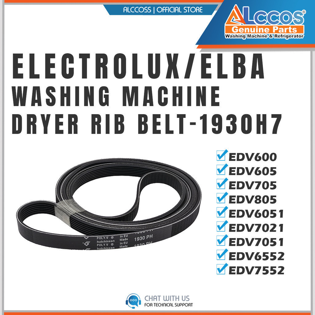 (ORIGINAL) ELECTROLUX / ELBA WASHING MACHINE DRYER RIB BELT 7PH 1930H7 ...